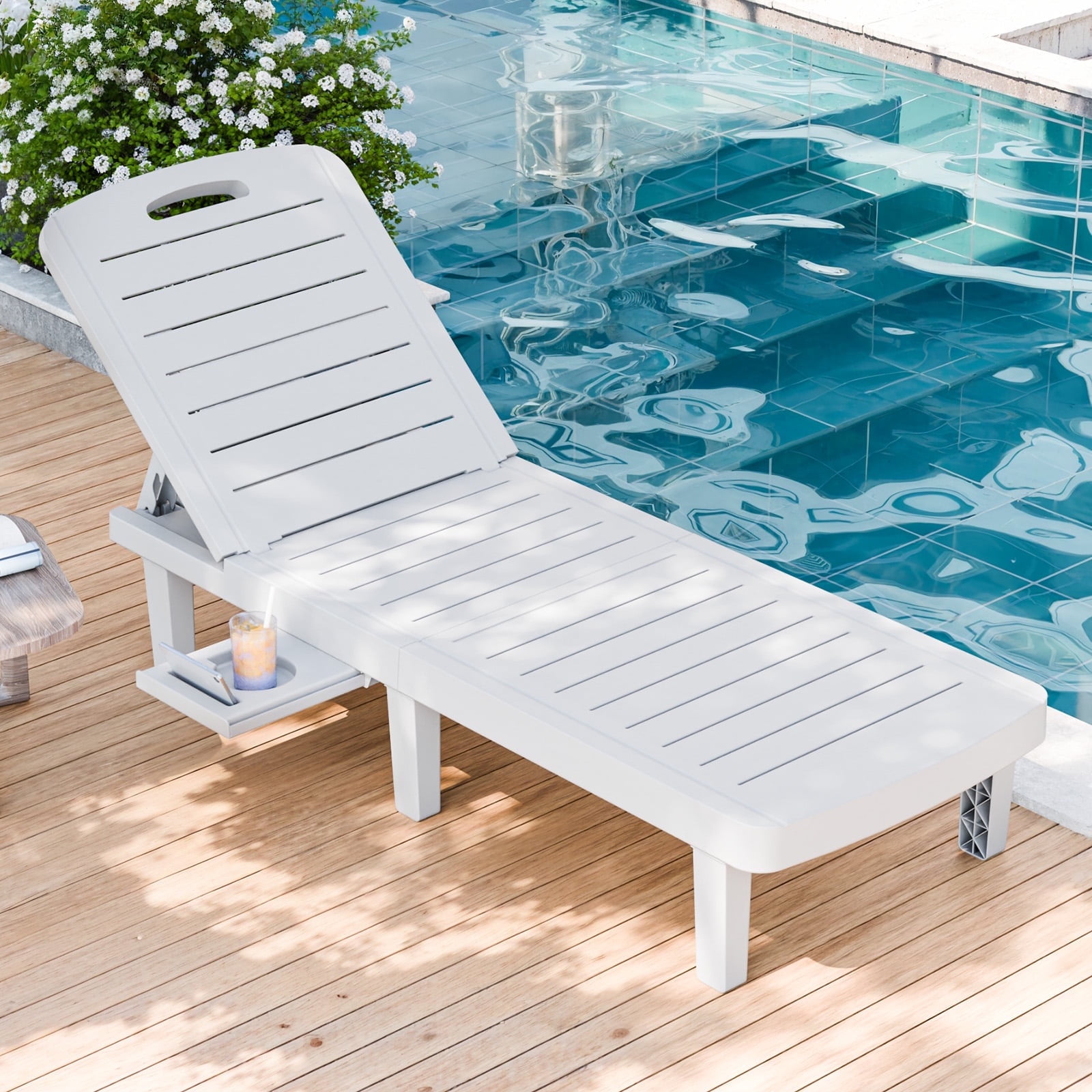 JULY'S SONG Oversized Outdoor Chaise Lounge Chair – 5-Position ...