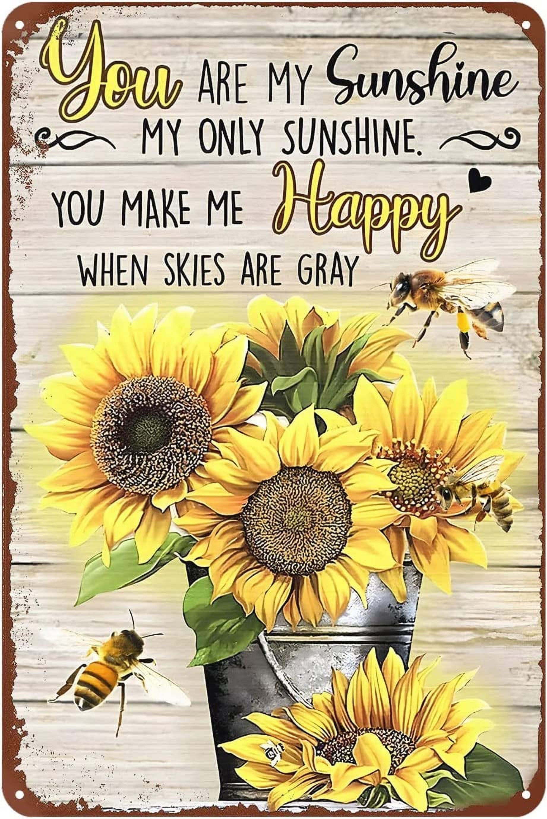 CDDposter -Bee Sunflower You are My Sunshine My Only Sunshine Metal ...