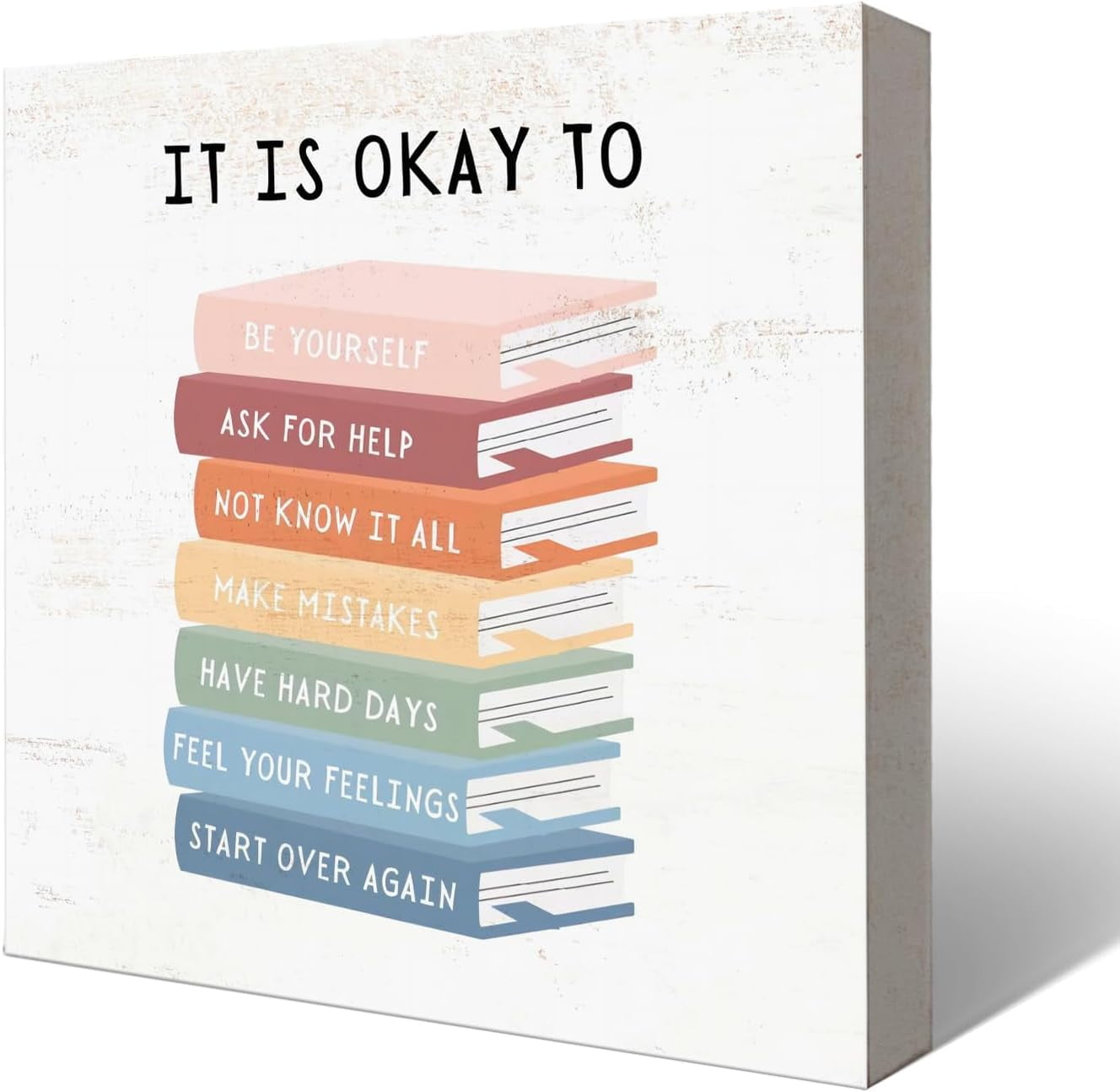 CDDposter Classroom Sign Decor - It Is Okay To,Motivational Kids Wooden ...