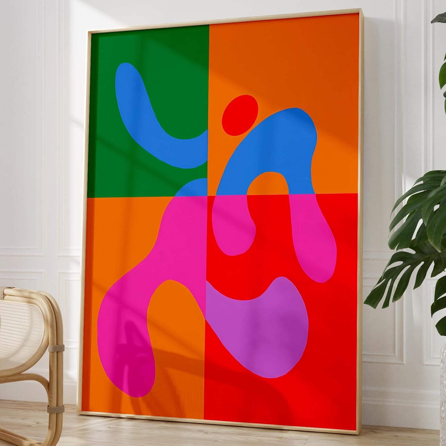 CDDposter Colorful Abstract Canvas Wall Art Geometric Shape Abstract ...