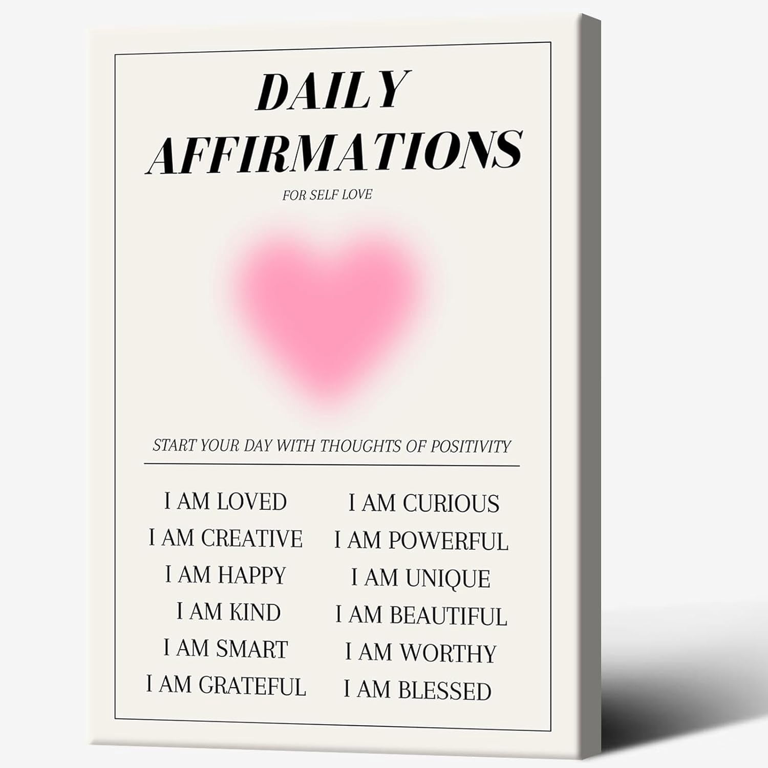 CDDposter Daily Affirmations Aura Modern Canvas Wall Art Colorful ...