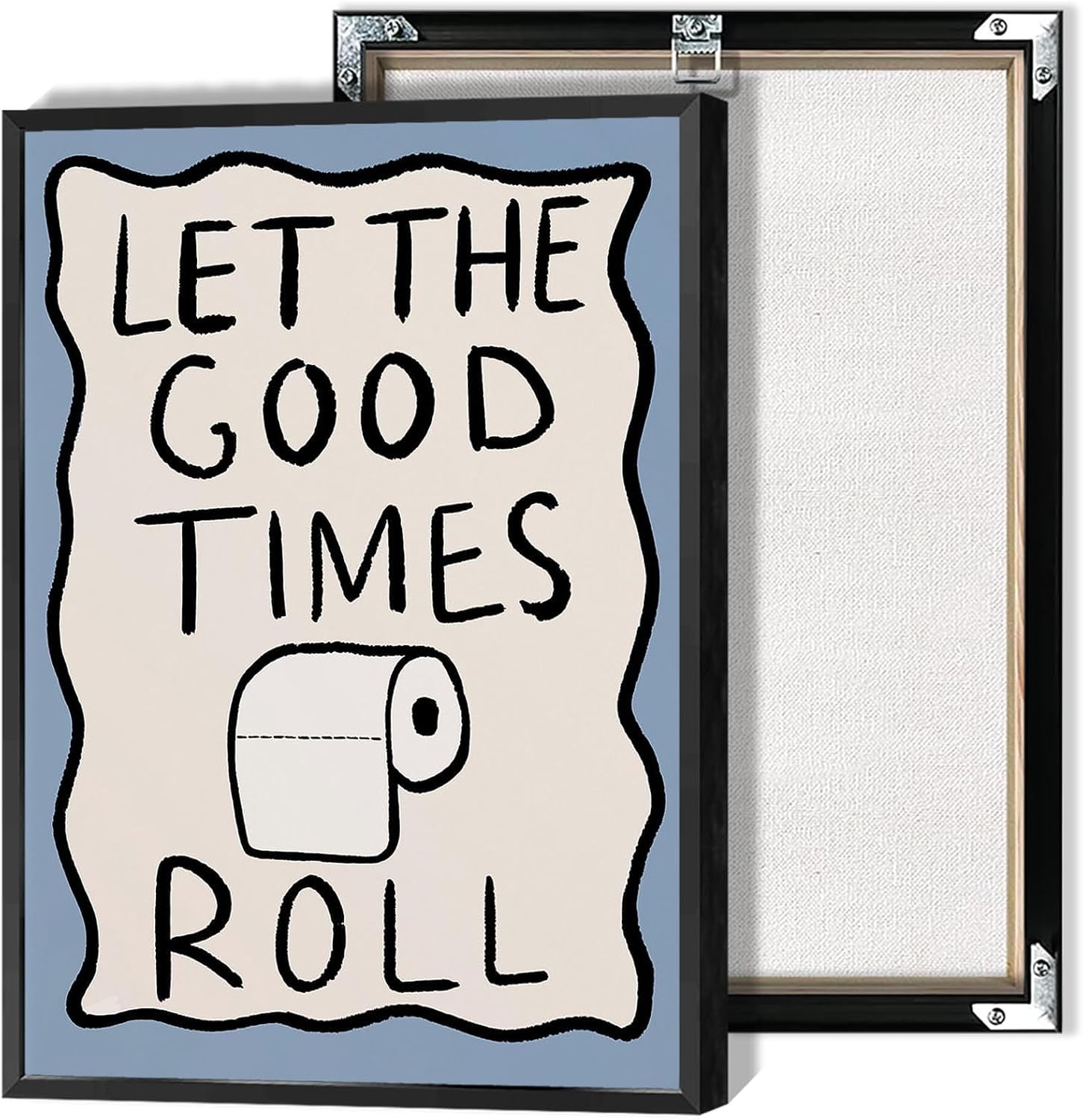 CDDposter Funny Bathroom Canvas Wall Art Cute Let The Good Times Roll ...