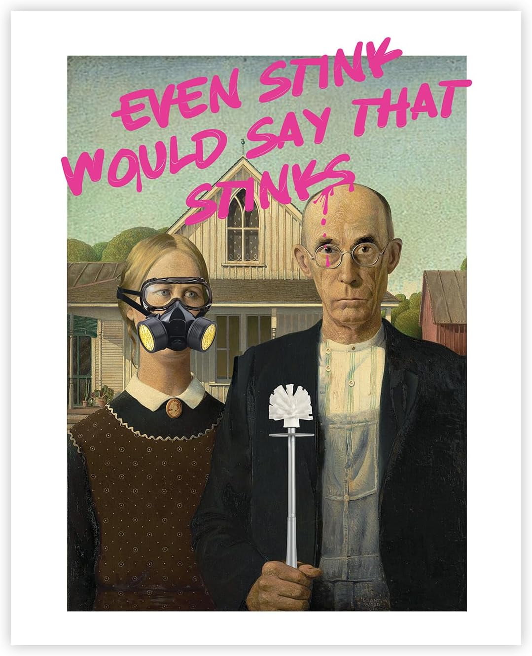 CDDposter Funny Bathroom Wall Art - Even Stink Would Say That Stinks ...