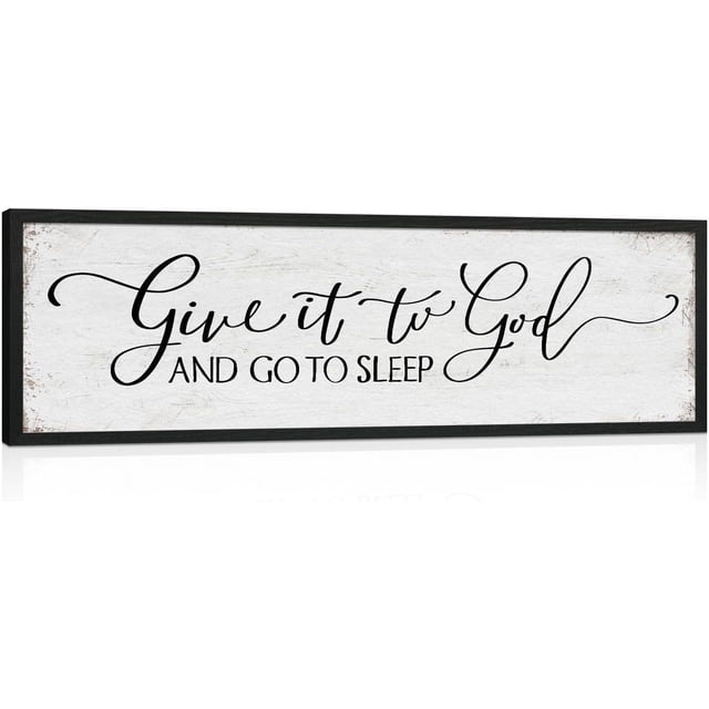 CDDposter Give It to God and Go to Sleep Sign: Farmhouse Bedroom Wall ...