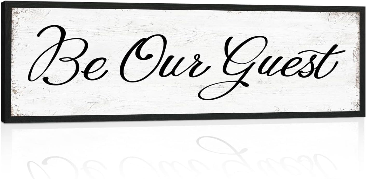 CDDposter Be Our Guest Wall Decor: Farmhouse Bedroom Wall Art Decor ...