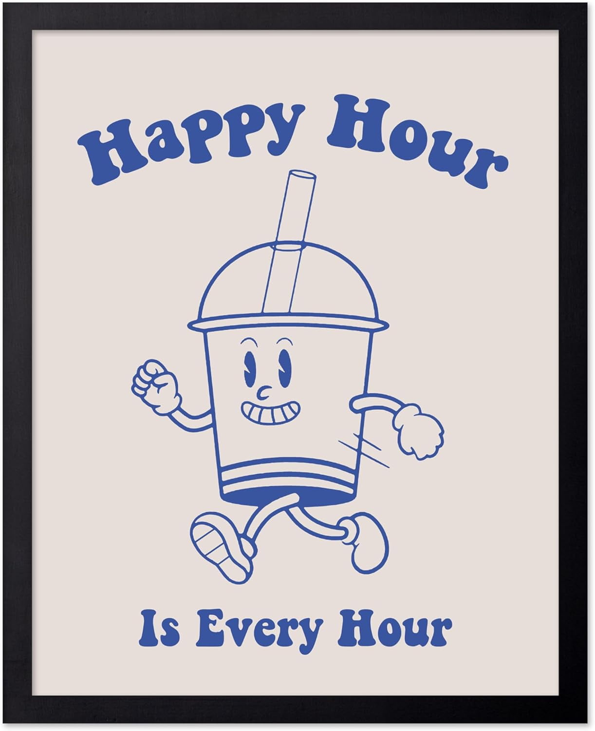 CDDposter Happy Hour Is Every Hour Poster - Retro Cocktail Print ...