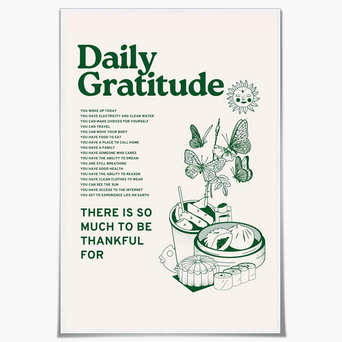 CDDposter Inspirational Quotes Canvas Wall Art Daily Gratitude ...