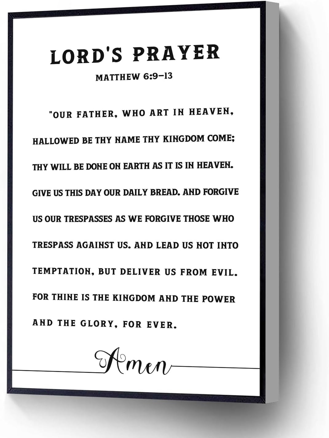 CDDposter Matthew 6 9-13 Bible Verse Canvas Print The Lord‘S Prayer ...