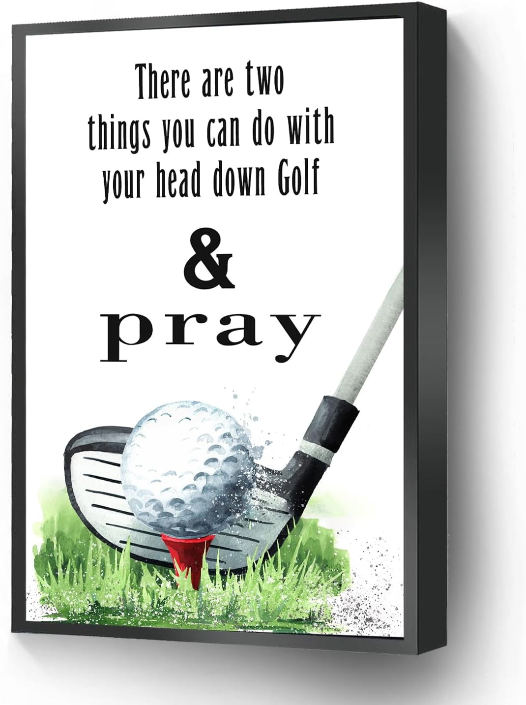 CDDposter Modern Canvas Print Golf & Pray Bible Verse Poster Christian ...