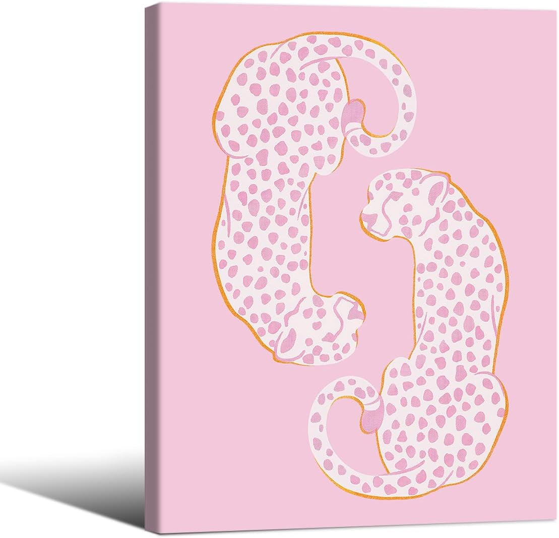 CDDposter Pink Cheetah Leopard Poster Cool Animal Y2k Wall Art Funky ...