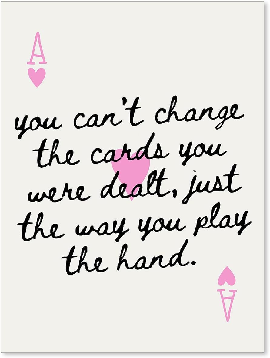 CDDposter Pink Inspirational Quotes Poker Posters Ace of Hearts Playing ...
