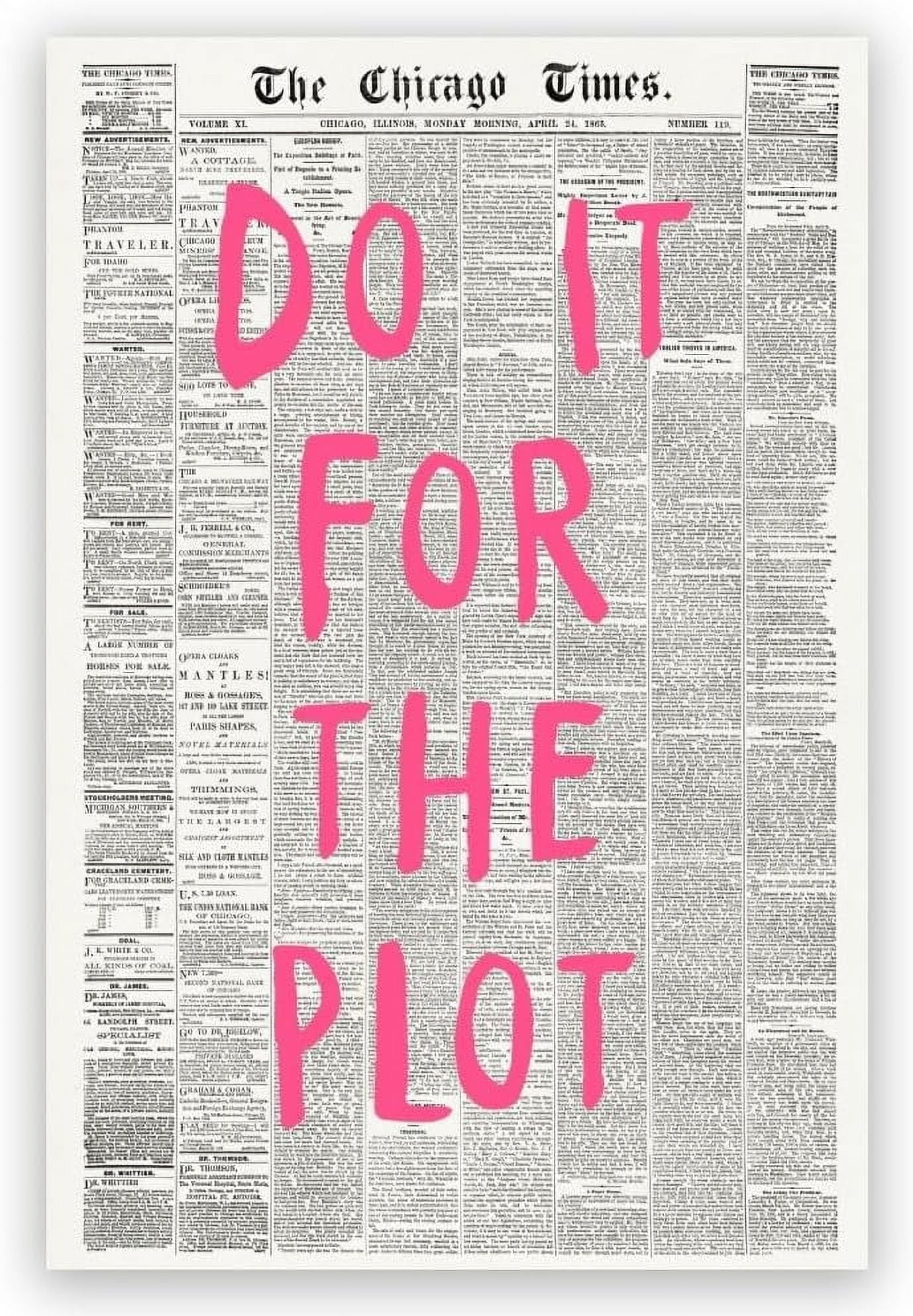 CDDposter Pink Preppy Wall Art Retro Chicago Newspaper Aesthetic Wall ...