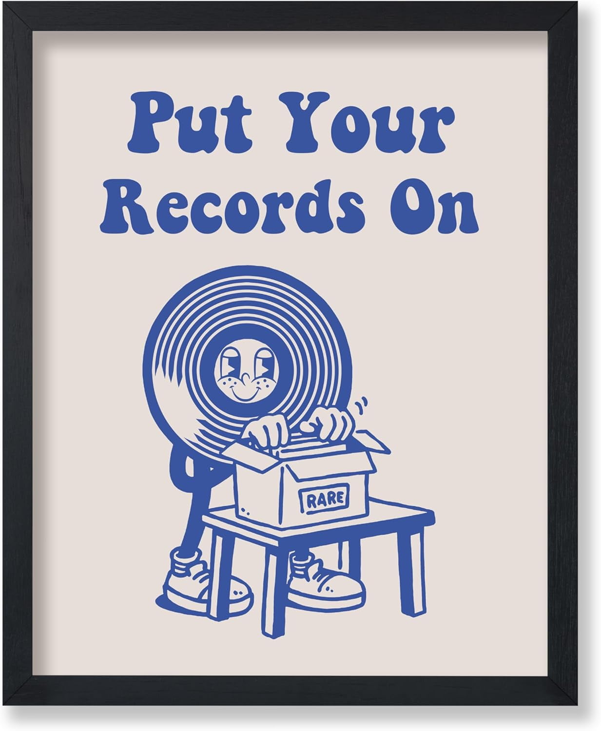 CDDposter Put Your Records On Poster - Retro Vinyl Record Print - Music ...
