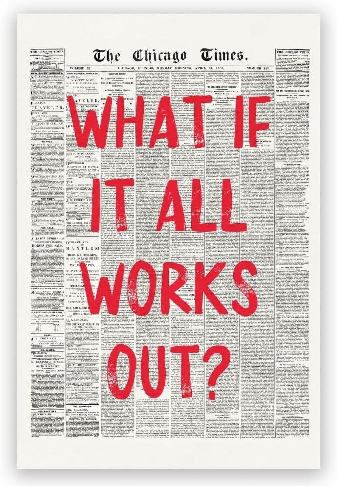 CDDposter Red Retro Newspaper Posters Positive Affirming Quotes Trendy ...