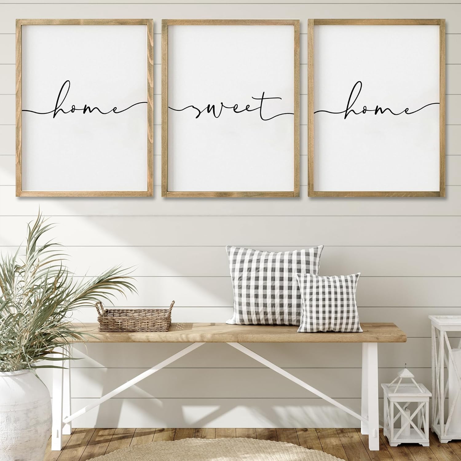 CDDposter Set of 3 Framed Farmhouse Home Sweet Home Sign 11"x14" Above ...