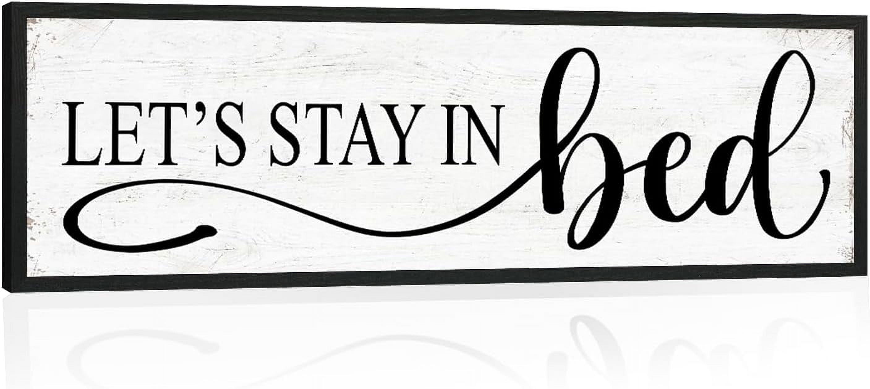 CDDposter Let's Stay in Bed Wall Decor: Family Bedroom Signs Wall Decor ...