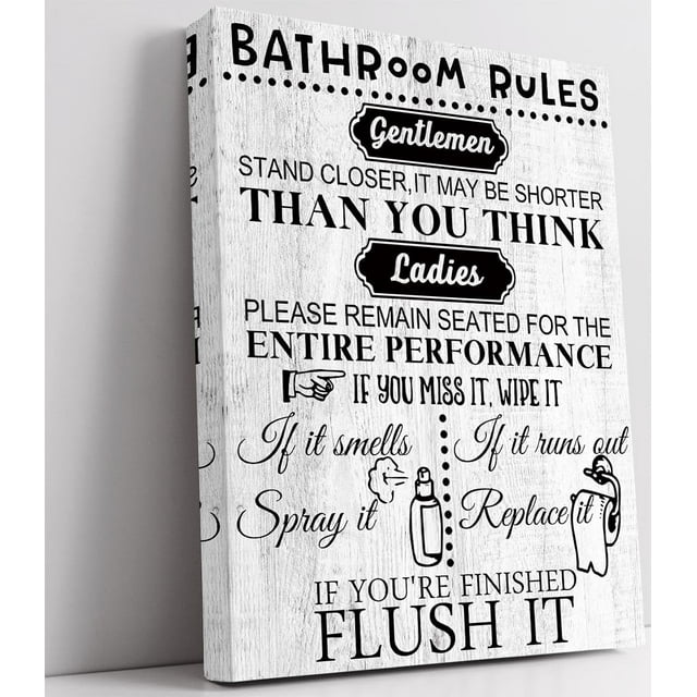 CDDposter Wall Art for Bathroom Black White Canvas Print Wall Decor ...