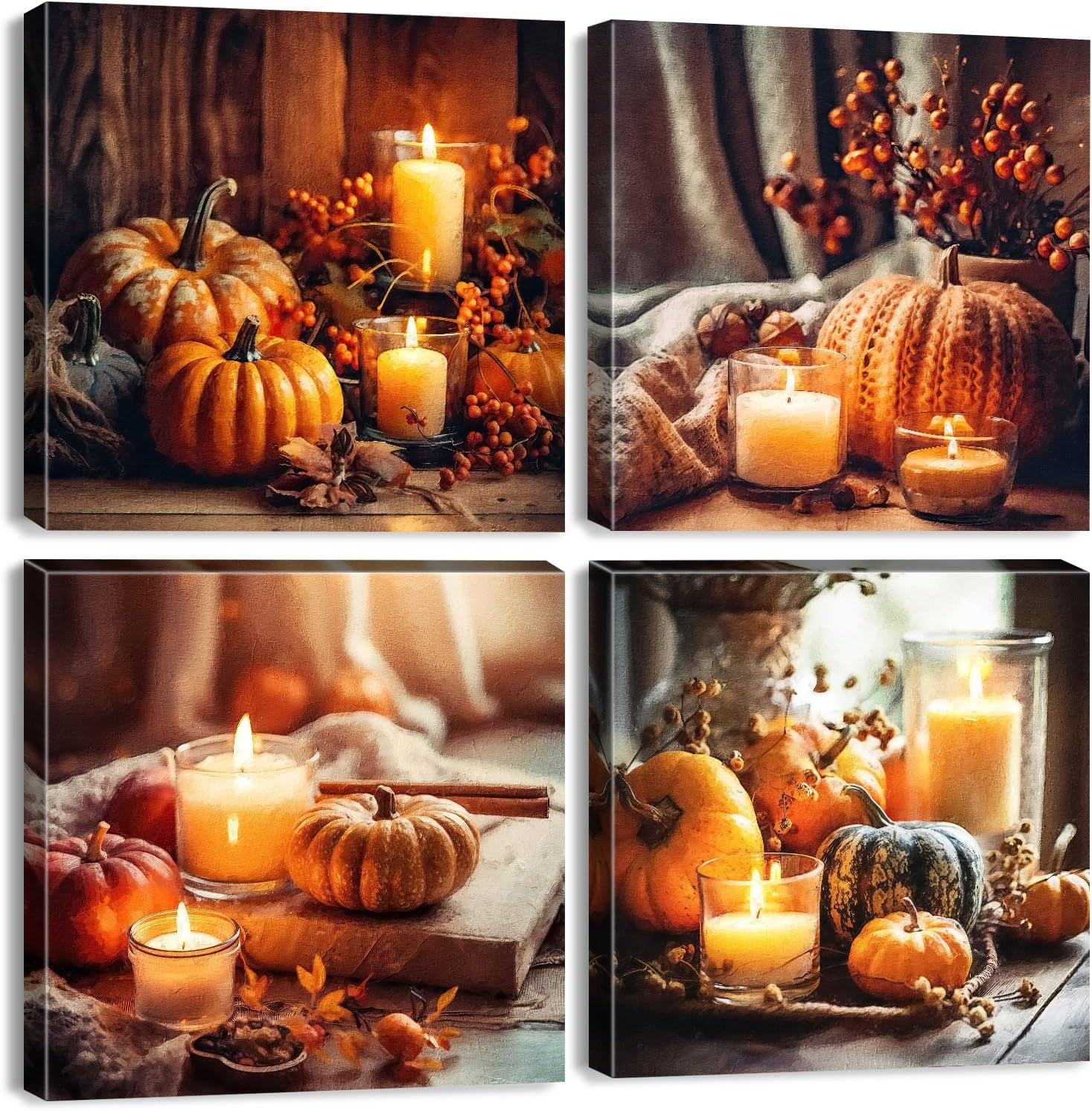 CDDposter Wall Decor Pumpkin Wall Art for Kitchen Dining Room Halloween ...