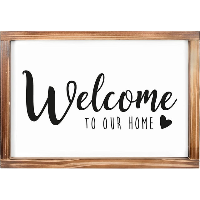 CDDposter Welcome to Our Home Sign 11x16 Inch, Rustic Farmhouse Decor ...