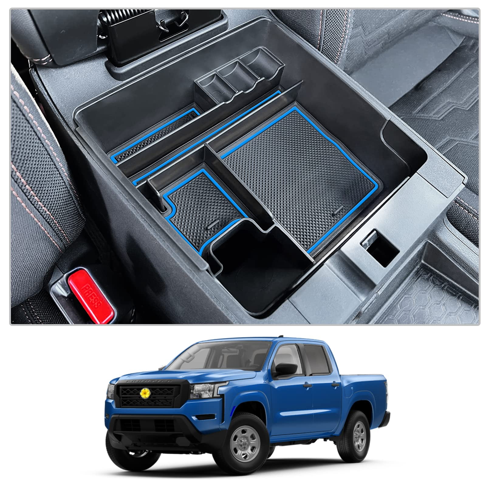 CDEFG for 2022 2023 2024 Frontier Pickup Truck Console Organizer Tray ...