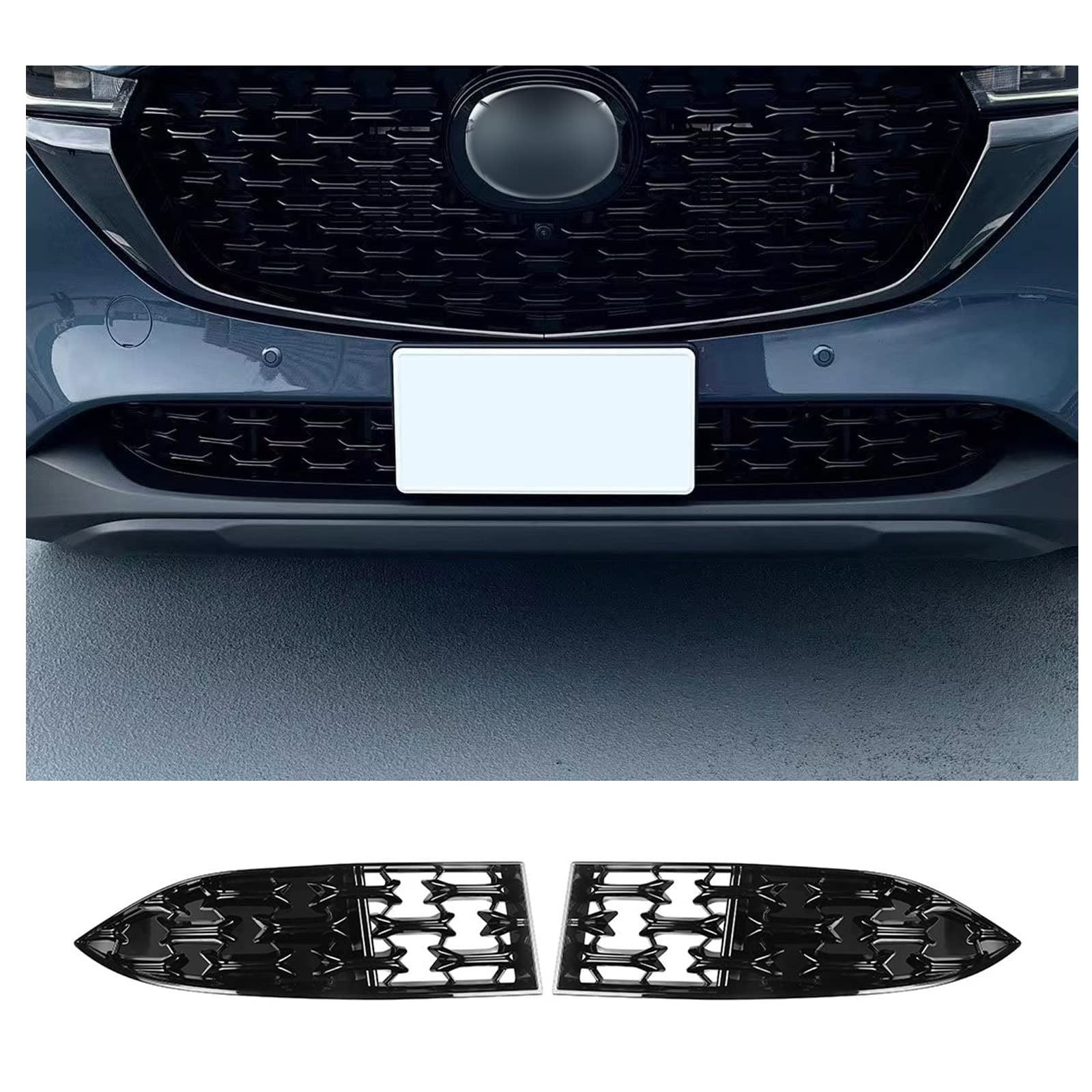 CDEFG 2024 2025 CX-5 Front Grill Mesh Inserts Trims Front Grille Guard ...
