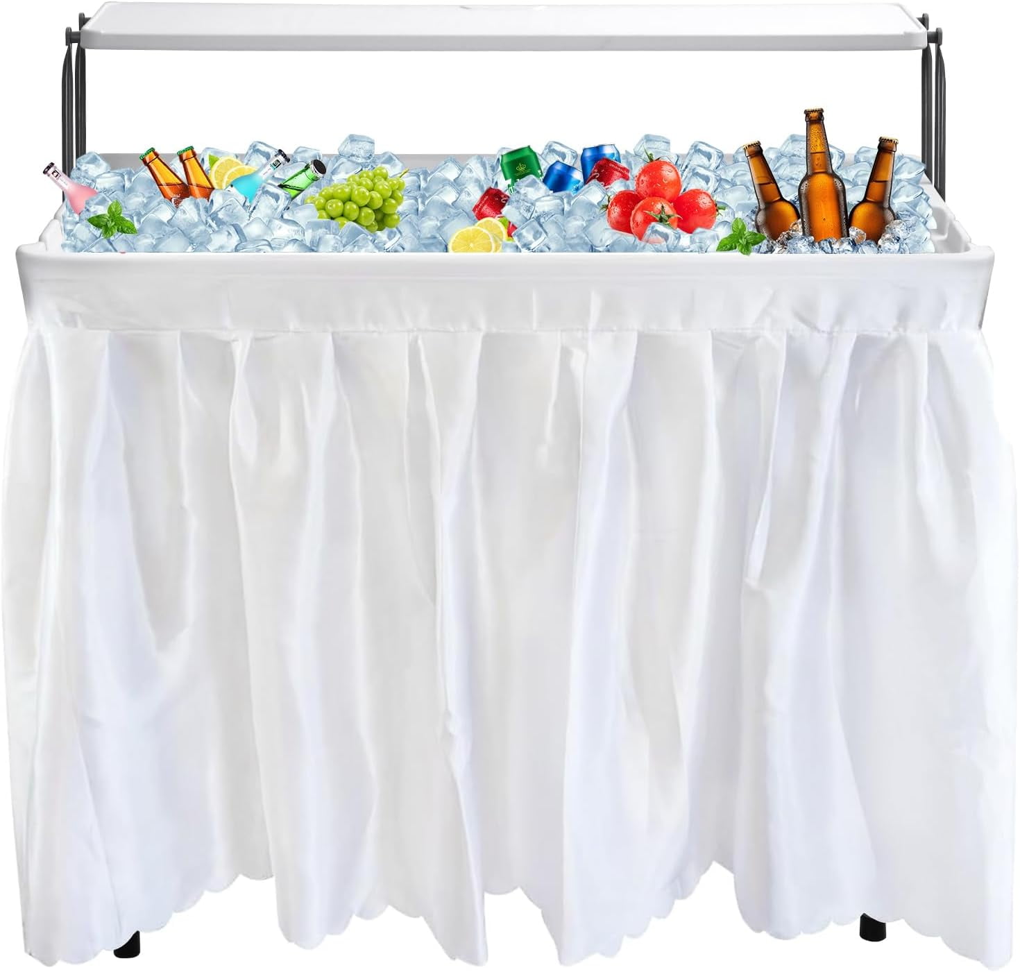 CDEN 4 ft ice Cooler Table, Outdoor Folding ice Table, Portable Cooler ...