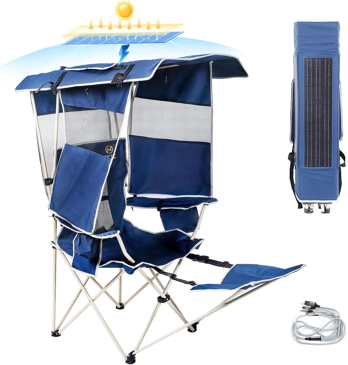 CDEN Canopy Chair, Camping Chair with Canopy, Chair with Shade, Beach ...