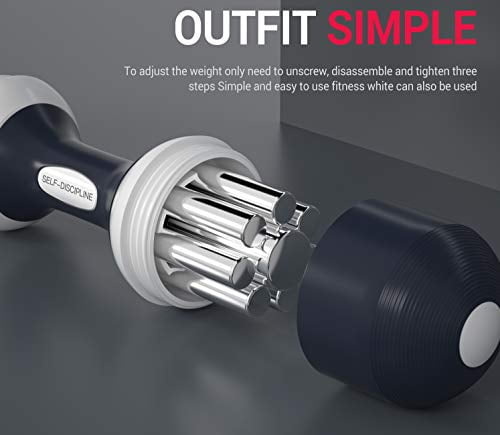 CDEN Dumbbell Set, Weight Adjustable, No-Screw Needed, Fitness Home ...