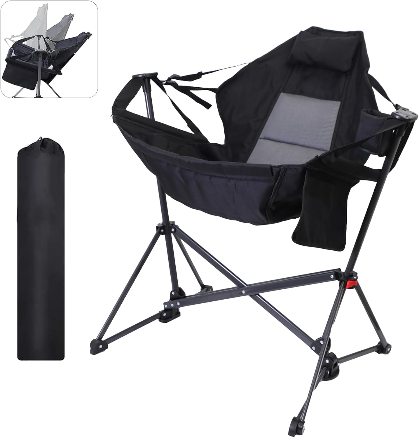 CDEN Hammock Camping Chair, Swing and Rocking Chair Combo, Folding ...
