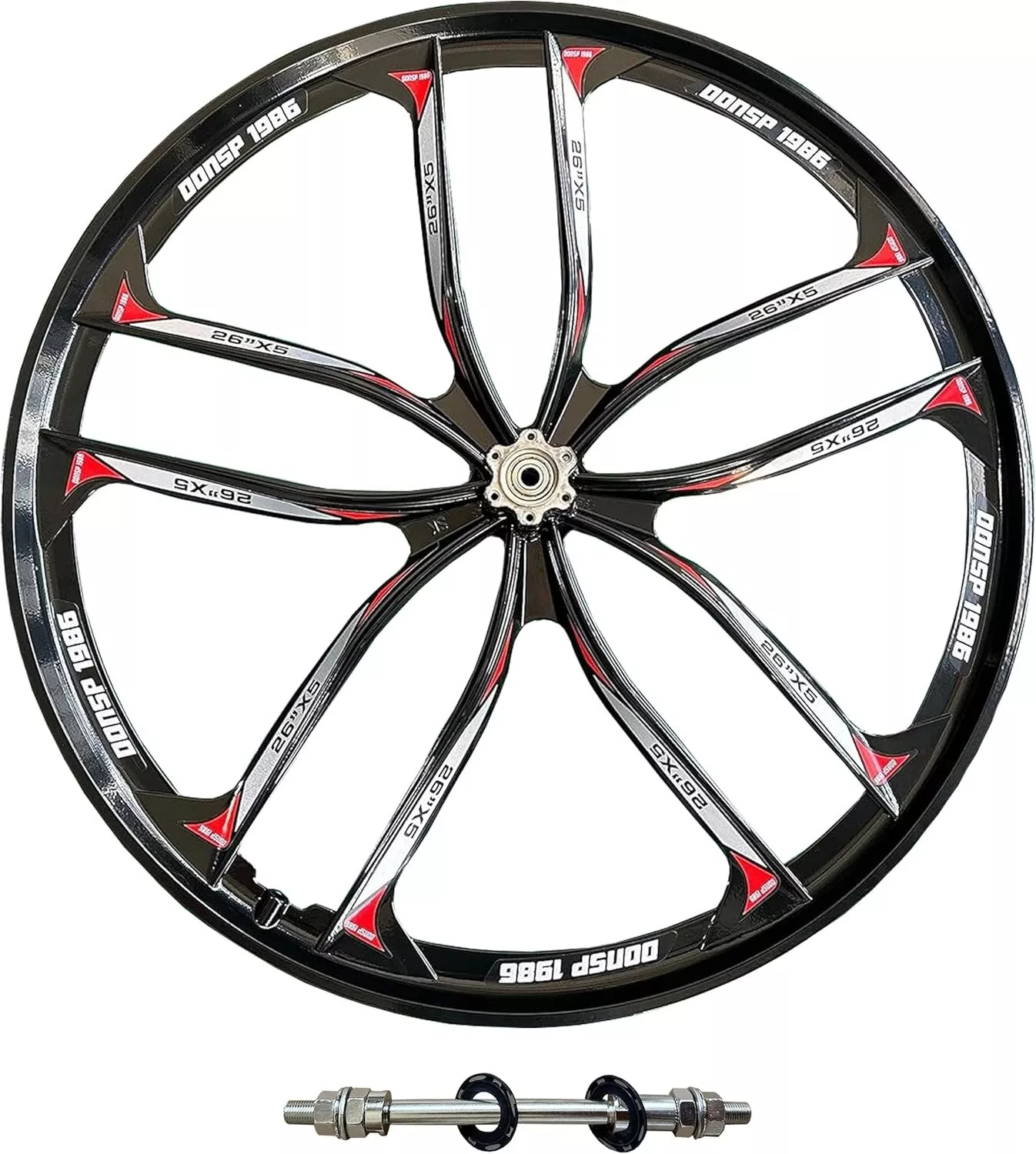 CDH 10 Spokes 26" Bike Mag Wheel Rear Wheel 135mm, Cruiser Mountain ...