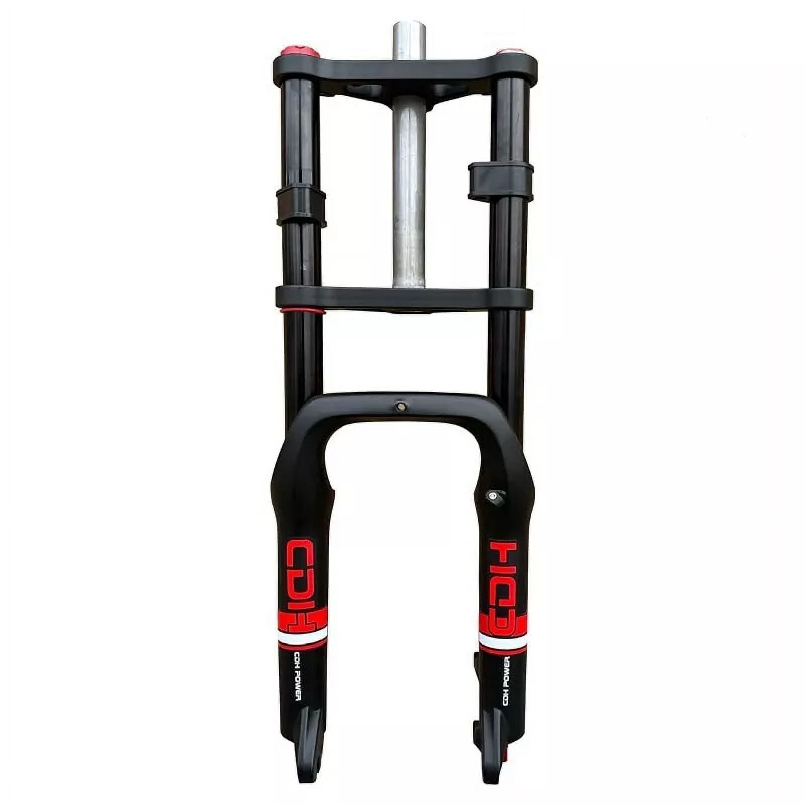 CDH 20X4.0" Fat Tire Bike Fork, Air Suspension Bicycle Fork Double Shoulder Fork 9mm QR, Disc ...