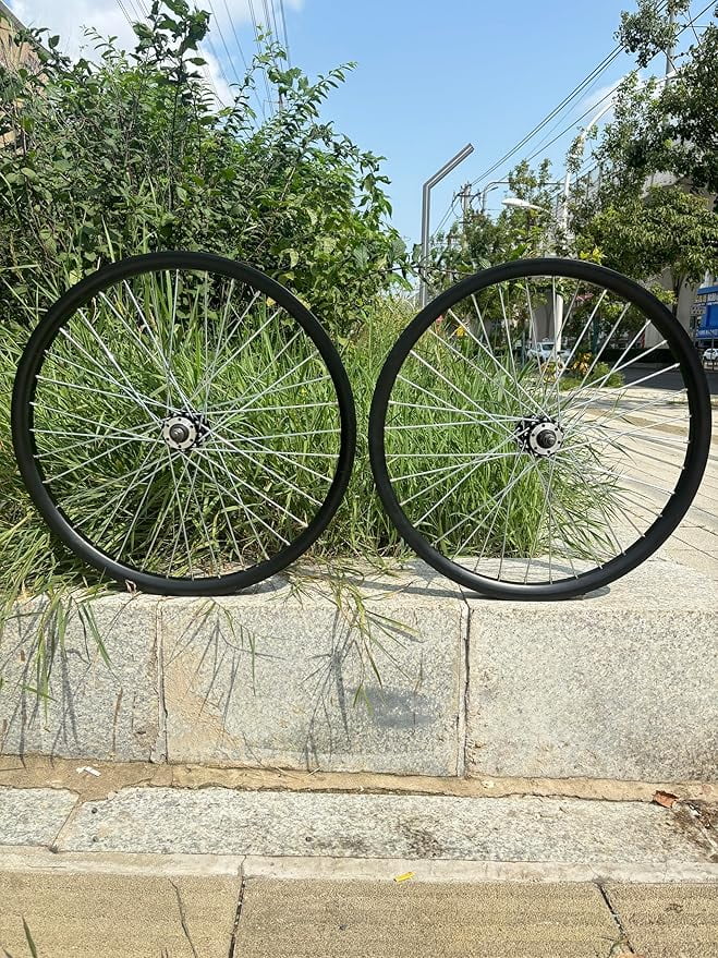 CDH 26" Bike Wheel Double Layer Alum Alloy 36 Spokes Rim Set Road ...