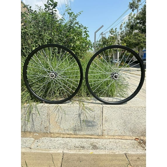 CDH 26" Bike Wheel Double Layer Alum Alloy 36 Spokes Rim Set Road ...