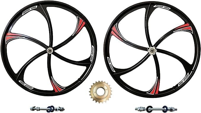 CDH 26" Magnesium Mag Wheel Bike Wheel 100mm x135mm & 22T Flywheel Road ...