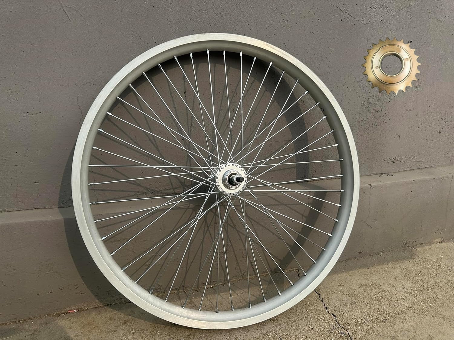 CDH 26"X3.5 Rear Bicycle Wheel Rim 12G & 22T Flywheel, Bike Wheel ...