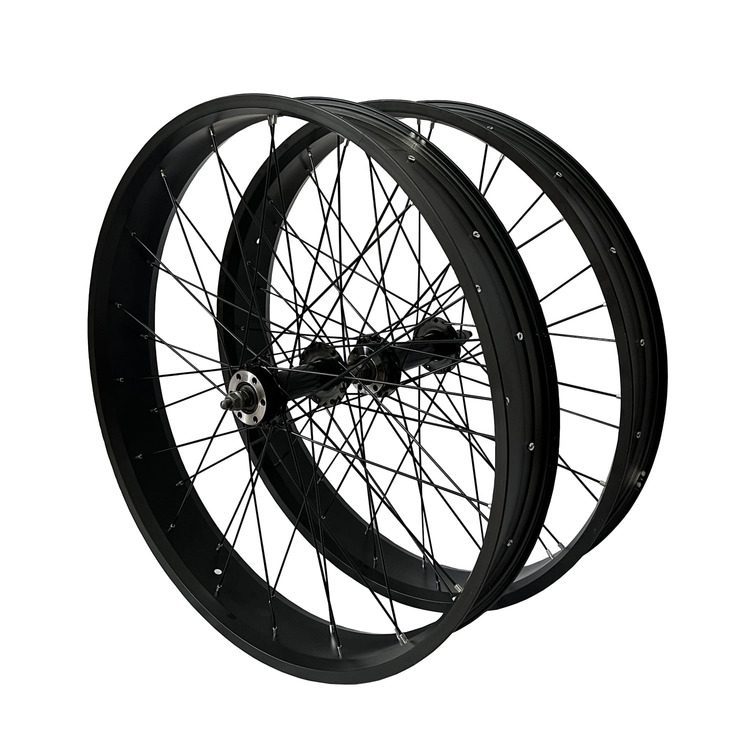 CDH 26"x 4 Fat Tire Bike Rim Bicycle Wheel Set Heavy Duty 12 G Spoke ...