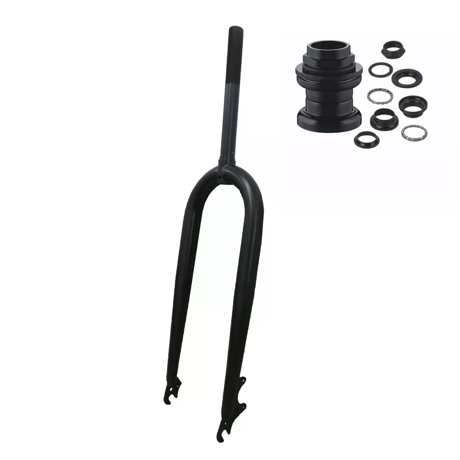 CDH 26X4" Fat Tire Bike Fork Disc Brake & 8pcs Headset, Steel Rigid ...