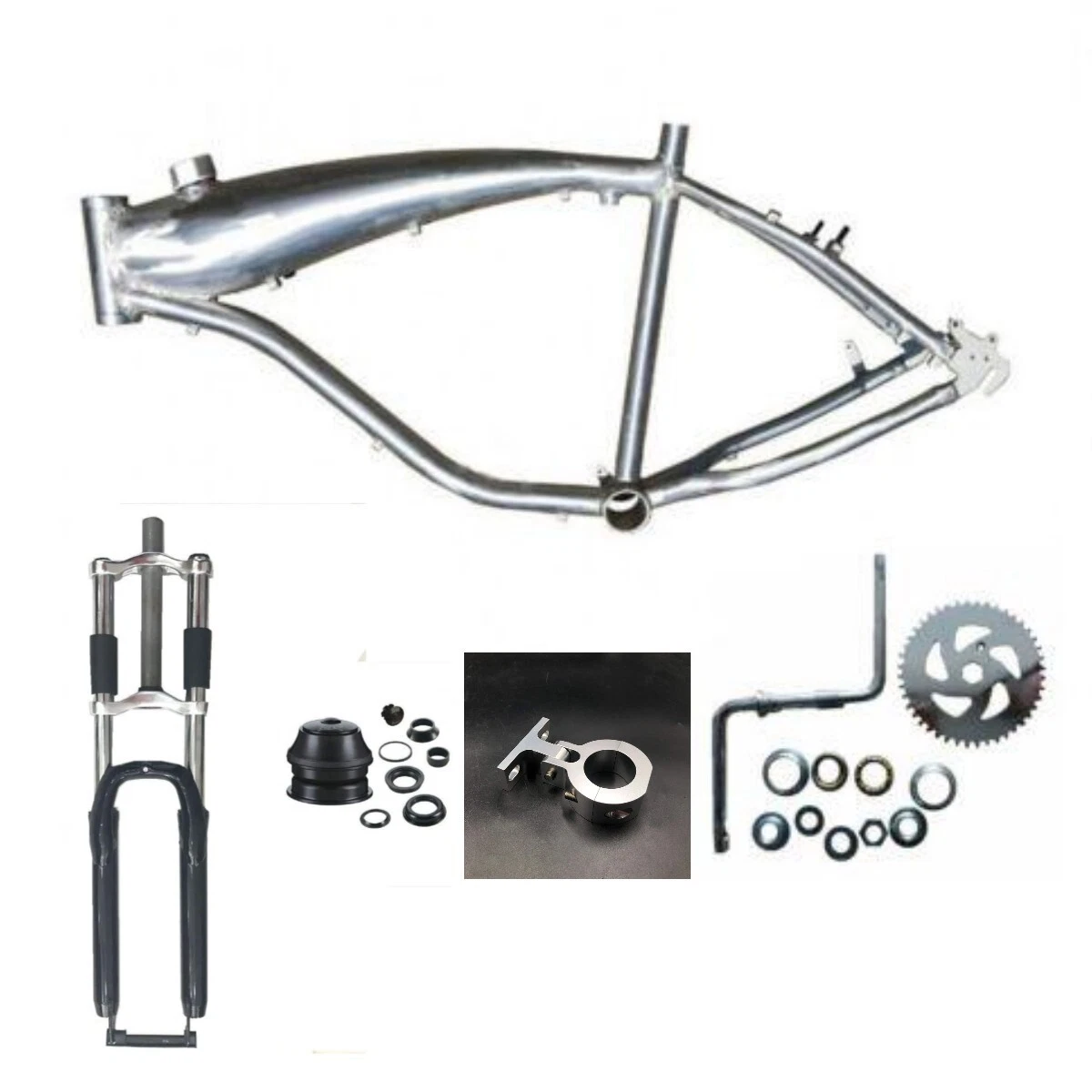 CDHPOWER 2.4L Motorised Gas Frame, Wide Pedal Crank Kit, Mount, Bike ...