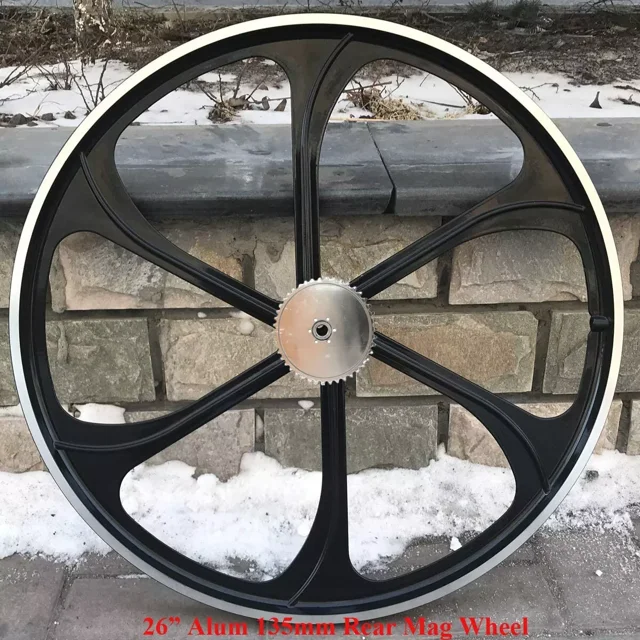CDHPOWER 26" Aluminum Rear Mag Wheel Rim with 44T Sprocket 6 hole, Gas ...