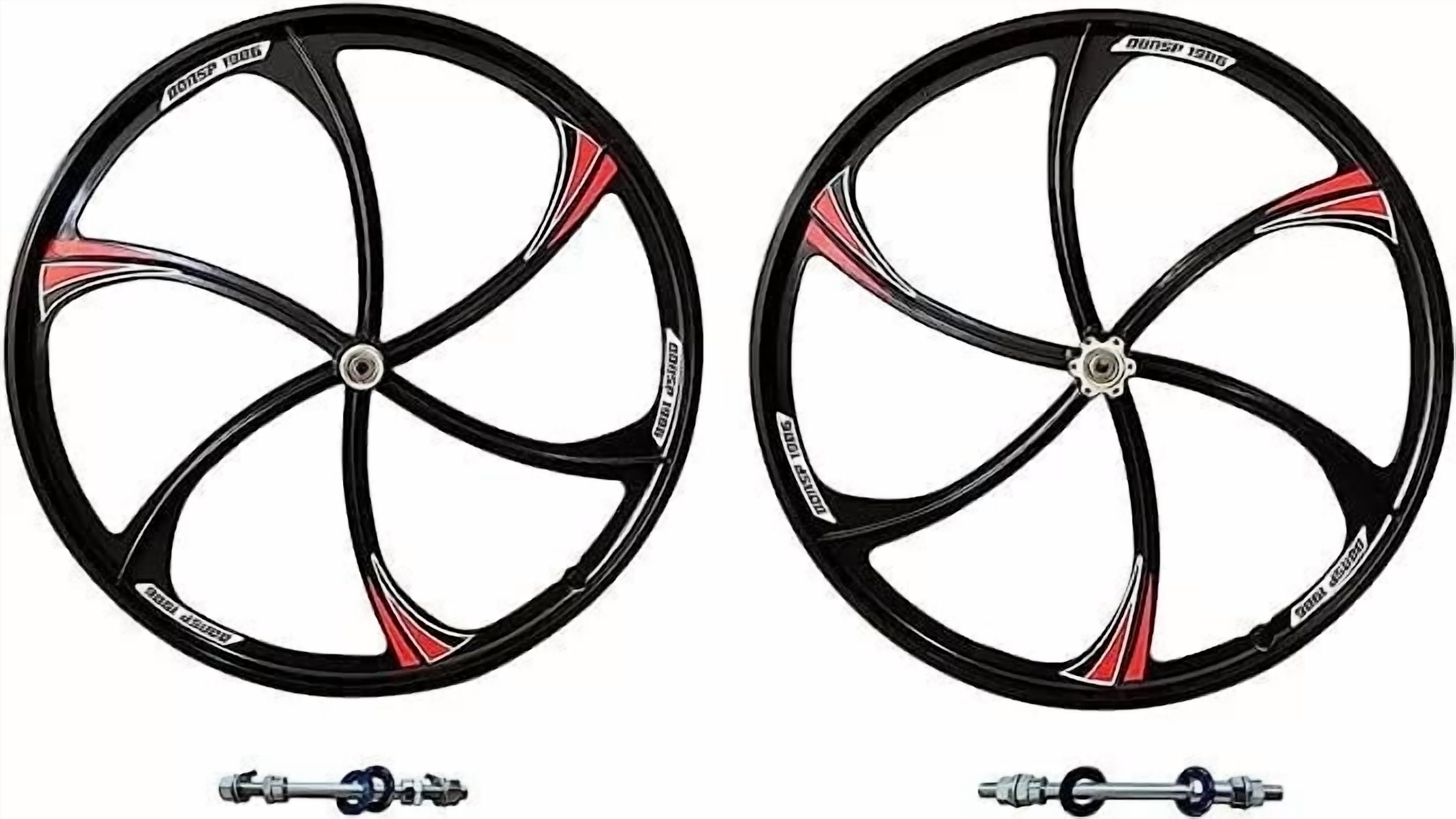 CDHPOWER 26" Bike Magnesium Mag Wheel Set 100mm x135mm & 22T Flywheel ...
