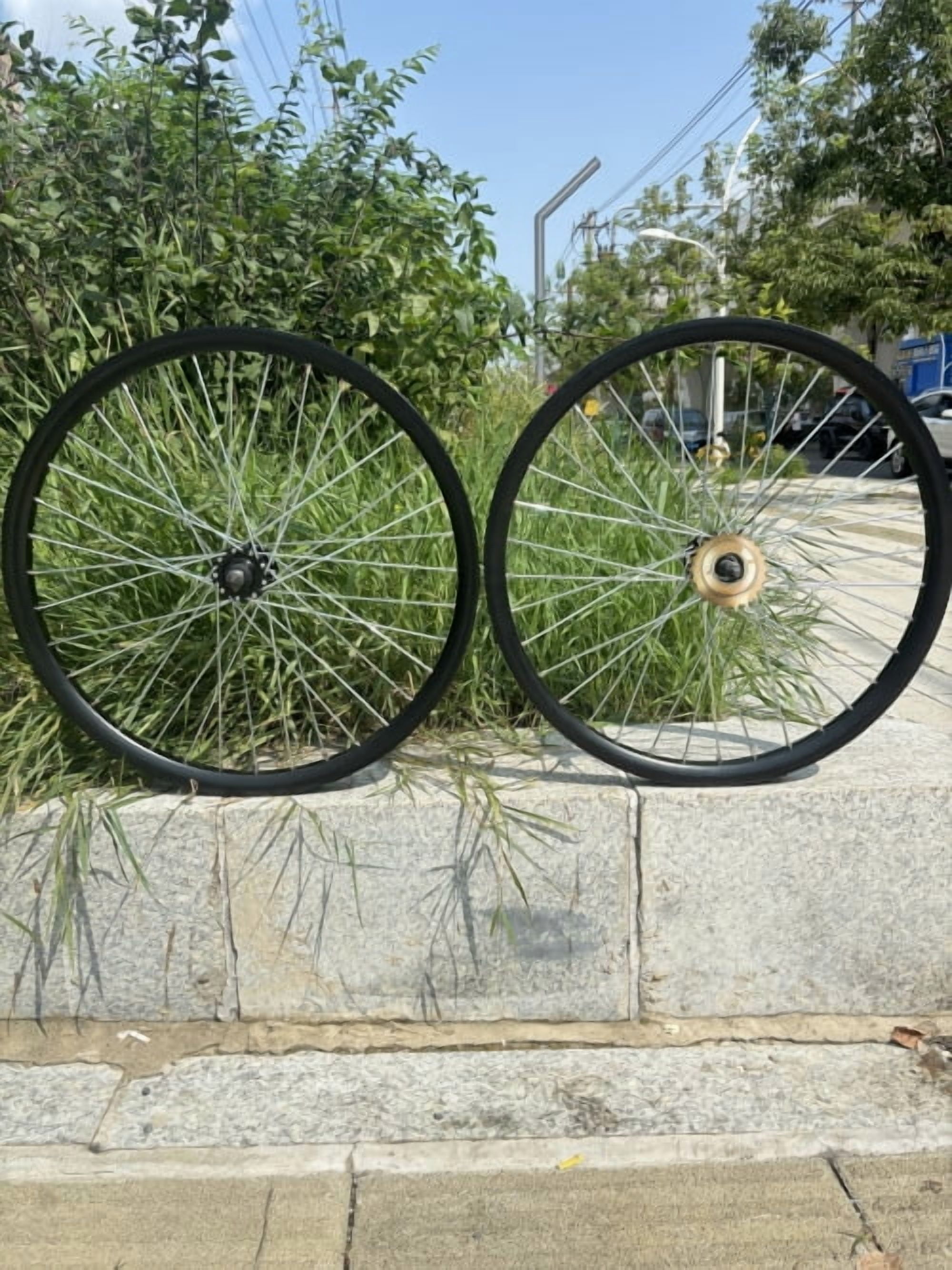 CDHPOWER 26" Bike Wheel Double Layer Alum Alloy 36 Spokes Rim & 22T ...