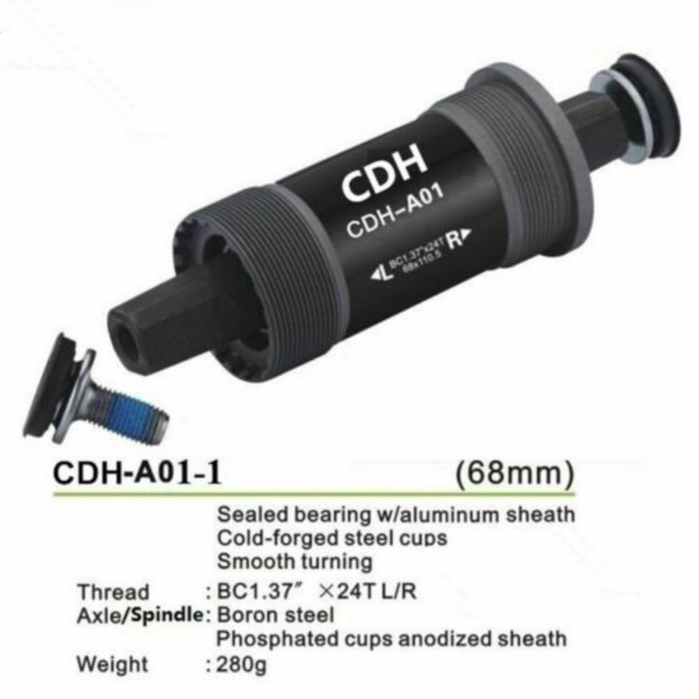 CDHPOWER Bicycle Square Taper BB Bottom Bracket Bearing Cartridge 68mm ...