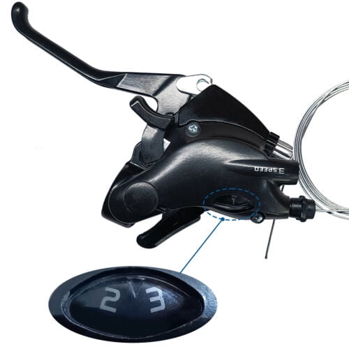 CDHPOWER Bike Shifter Brake Lever and Brake Cable 3 Speed Left Side ...