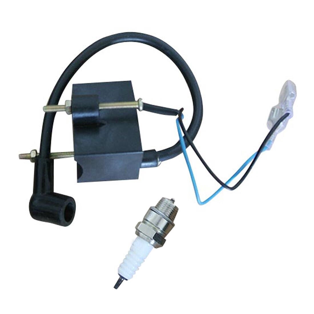 CDI Ignition Coil and Spark Plug Kit Compatible with 49cc, 60cc, 66cc ...