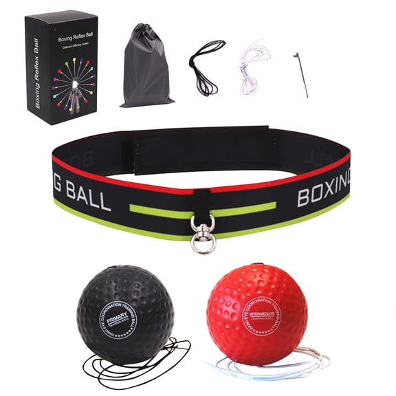 ILSZBKE Boxing Reflex Ball Set - Includes 4 Different Balls and 2 ...