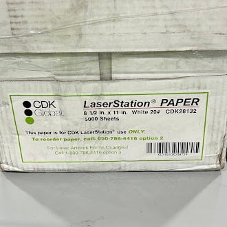 CDK GLOBAL LASERSTATION PAPER - 8.5X11" 20# 5000 SHEETS 28132 OC1 ...