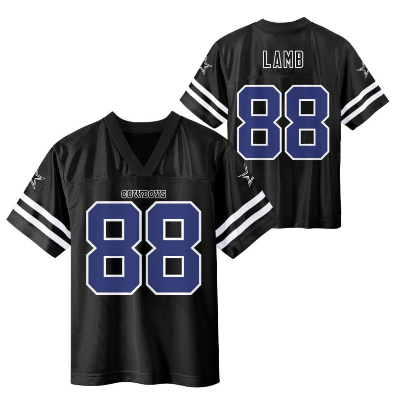 NFL Dallas Cowboys Boys Ceedee Lamb 88 Black Jersey - Walmart.com