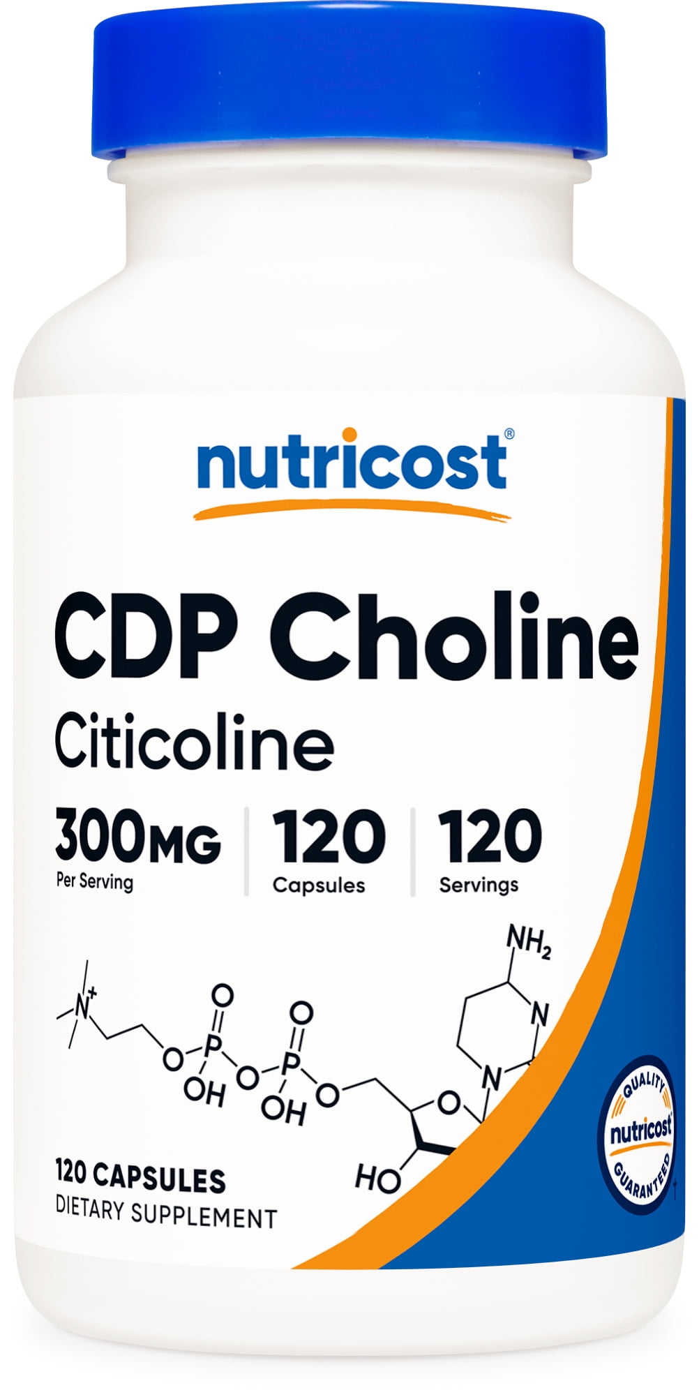 Nutricost CDP Choline Citicoline 300 mg Vegetarian Supplement 120 ...