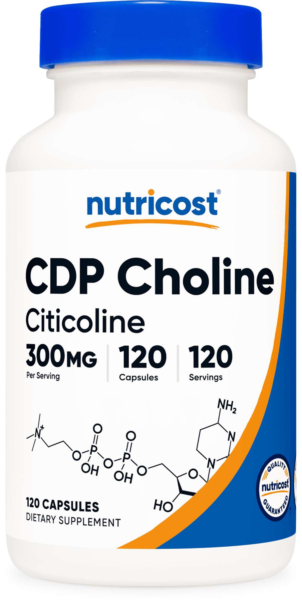 Nutricost CDP Choline Citicoline, 300mg, 120 Vegetarian Capsules, Non ...