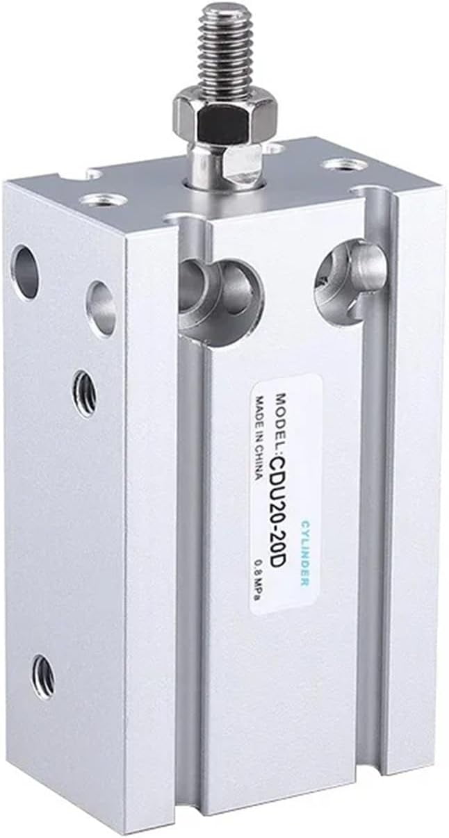 CDU6 10 16 20 25 32-5/10/15/20/25/30/40/50D Double Acting Single Rod Air Pneumatic Free Mount ...